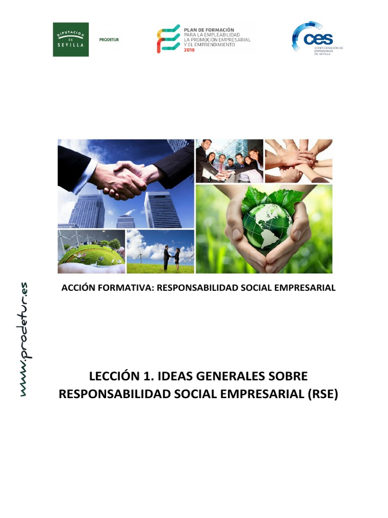 Lección 1. Ideas Generales Sobre Responsabilidad Social Empresarial ...