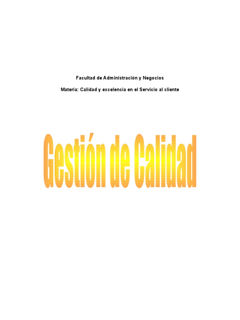Servicios de Calidad | PDF | Calidad (comercial) | Cliente
