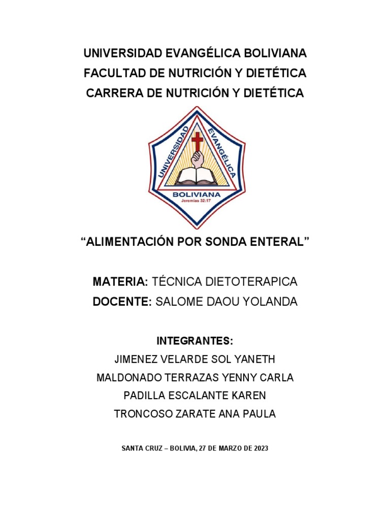 Alimentación Por Sonda Enteral | PDF