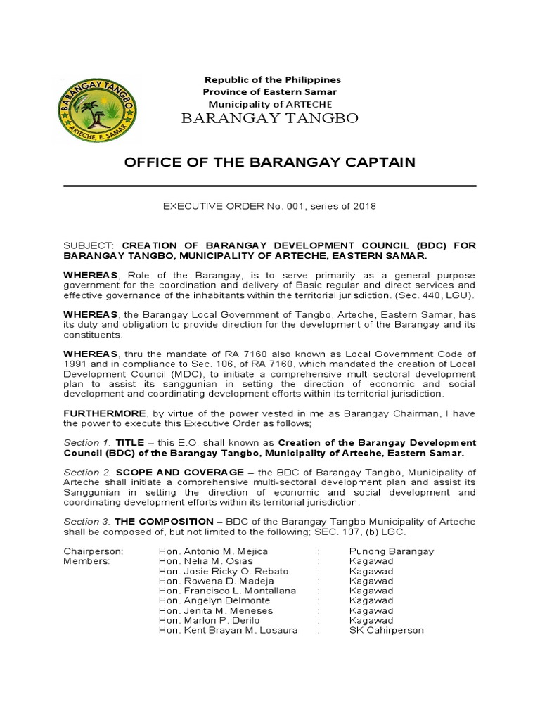 EXecutive Order BDC | Download Free PDF | Governance | Justice