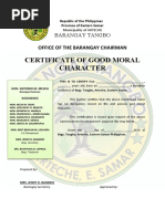 Barangay Clearance Certificate Sample | PDF | Taxes | Philippines