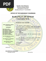 Barangay Business Permit | PDF