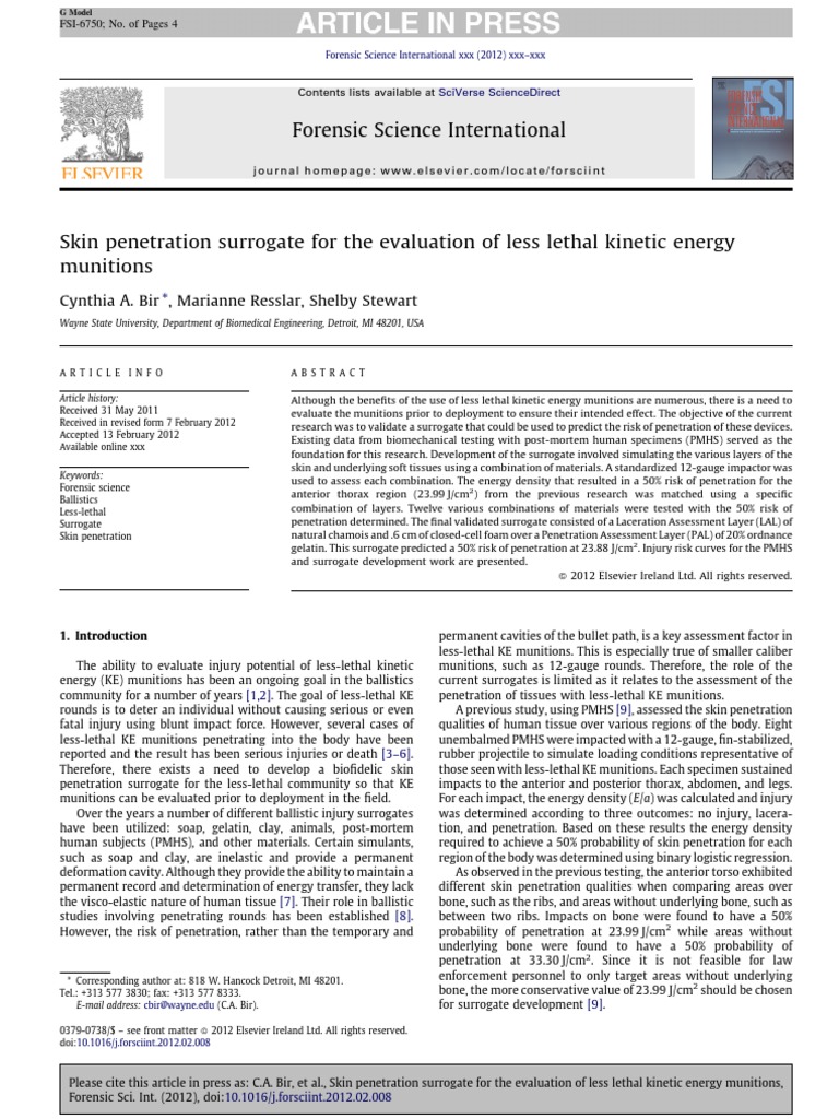 Skin Penetration Surrogate | PDF | Logistic Regression | Injury
