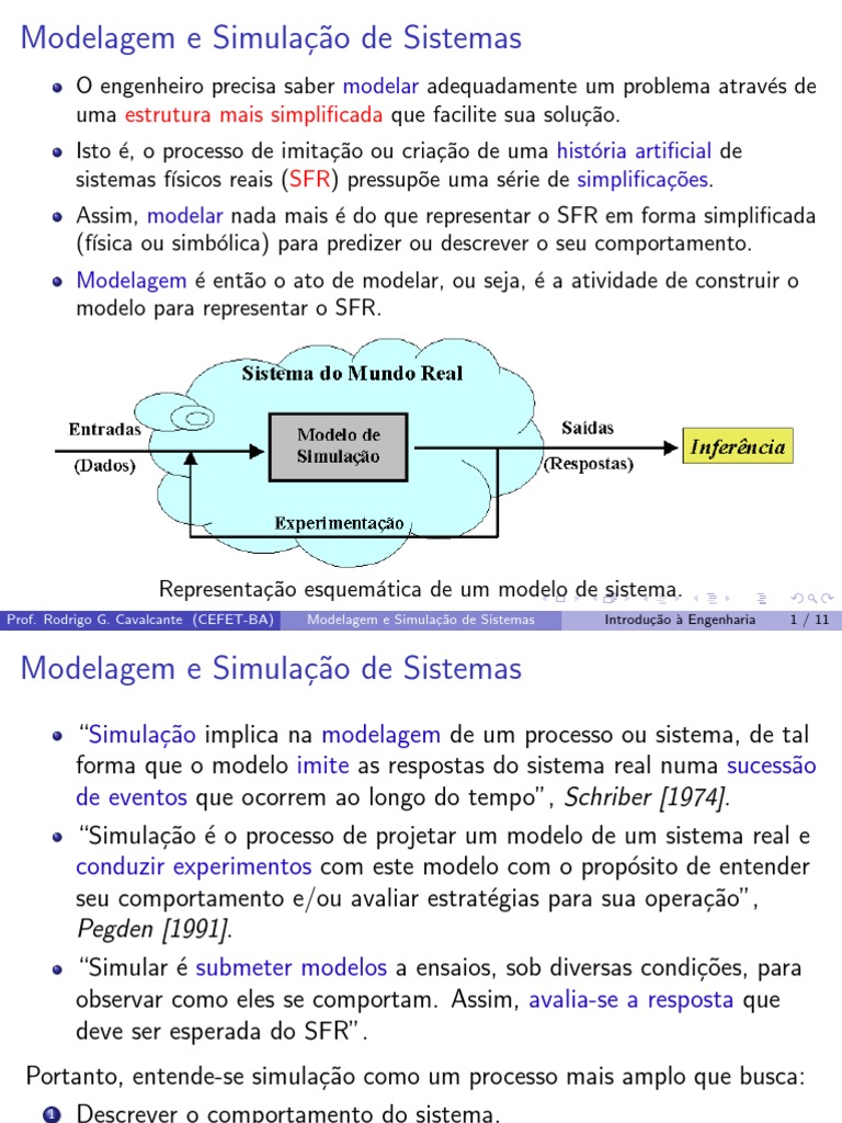 Modelagem e Simulação de Sistemas | PDF | Simulação de computador ...