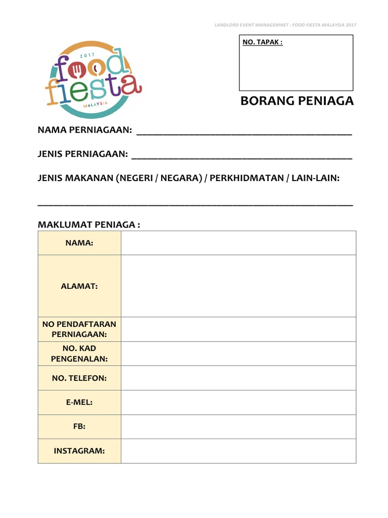 Borang Peniaga FFM-1 | PDF