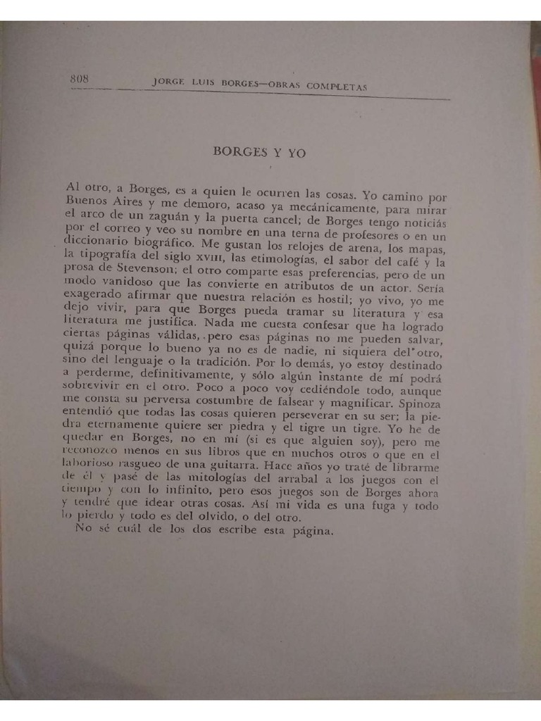 Borges y Yo | PDF