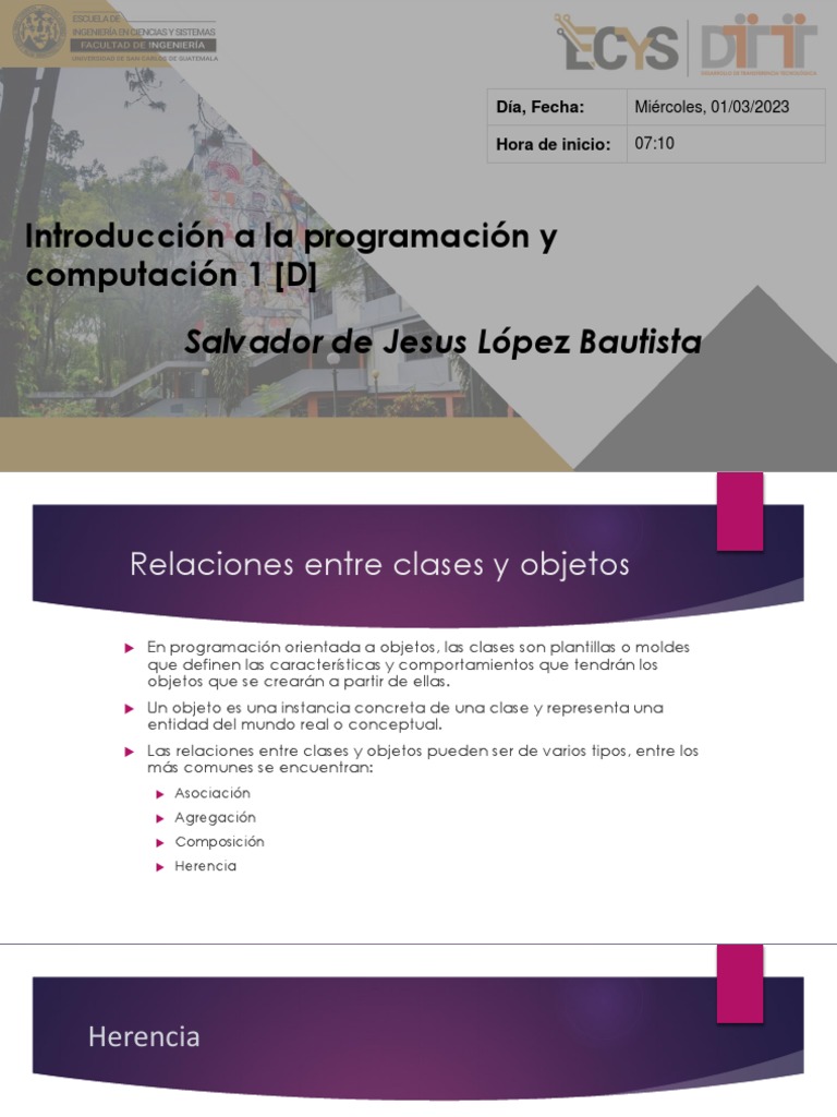 Presentacion 6 | PDF | Objeto (informática) | Herencia (Programación Orientada a Objetos)
