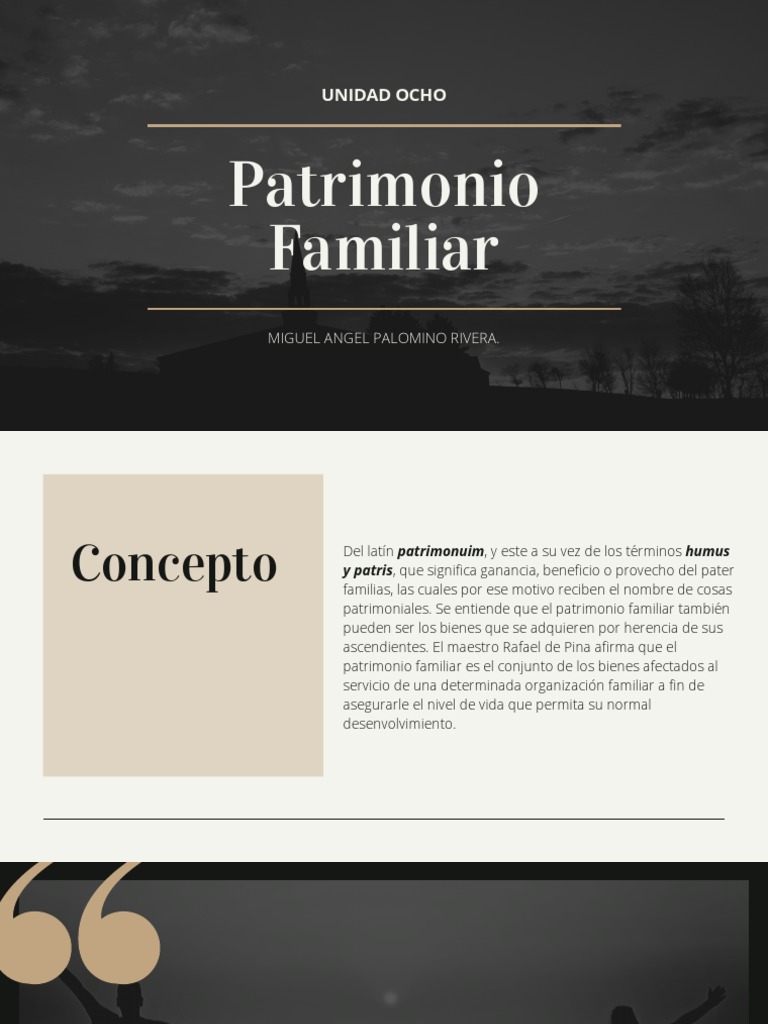 UNIDAD OCHO Patrimonio Familiar | PDF | Bienes (Ley) | Justicia