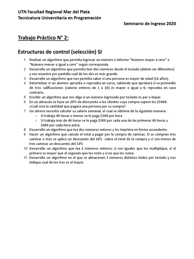 TP #2 - Selección | PDF