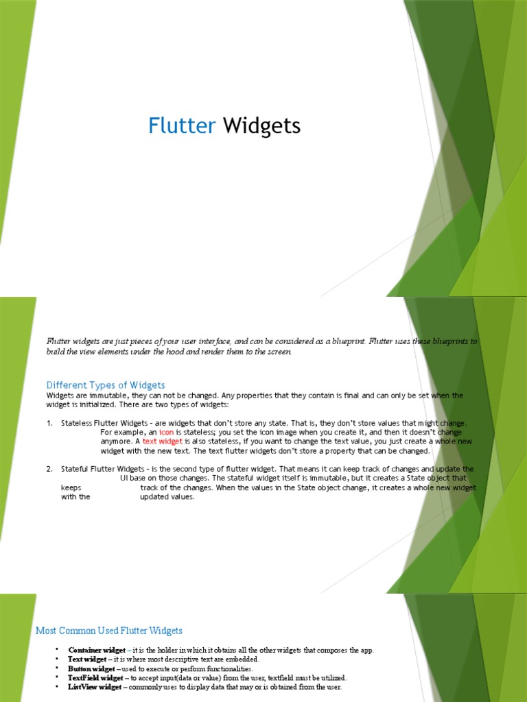 Flutter 1 | PDF | Computers | Technology & Engineering