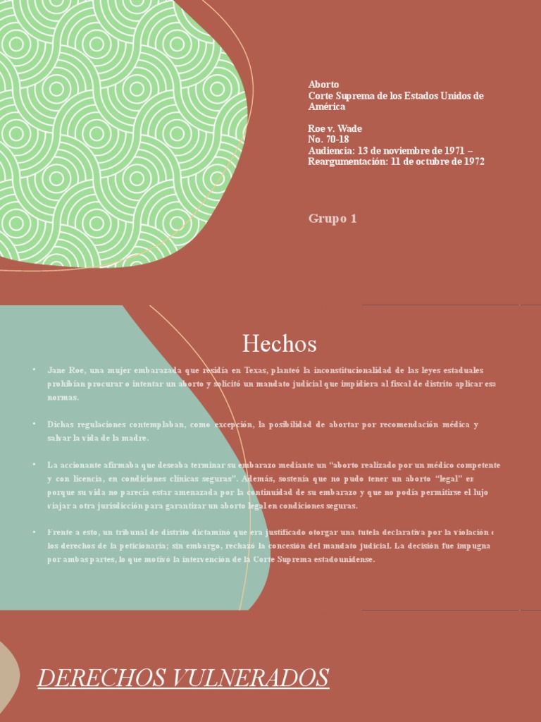 Aborto - Roe v. Wade - DDHH | PDF | Derechos humanos | Gobierno