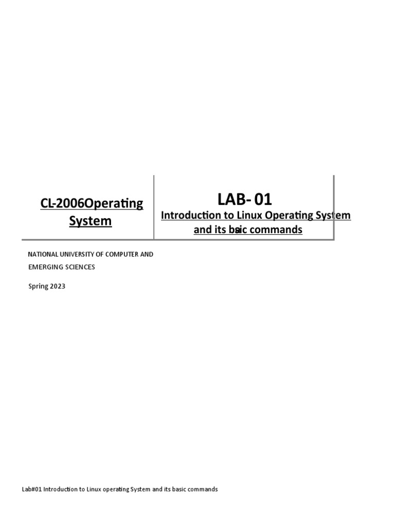 Os Lab 01 Download Free Pdf Computer File Operating System 