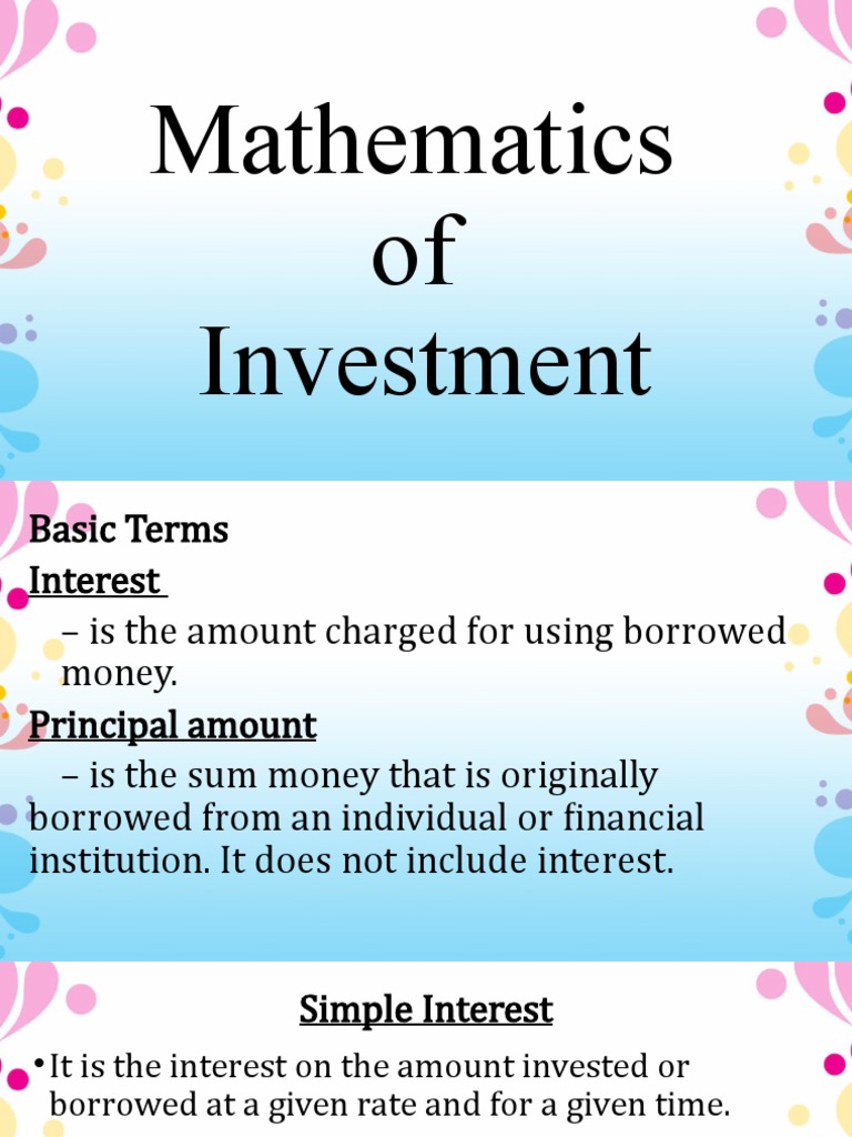 Mathematics of Investment | PDF | Interest | Discounting