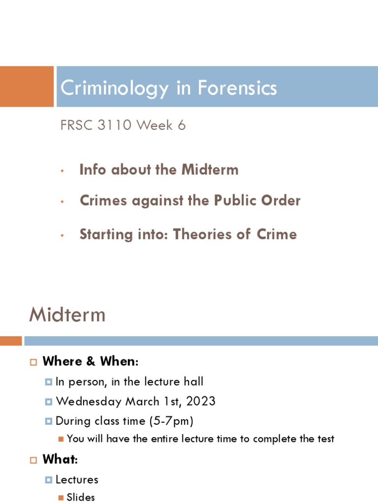 Criminology in Forensics: Info About The Midterm Crimes Against The ...