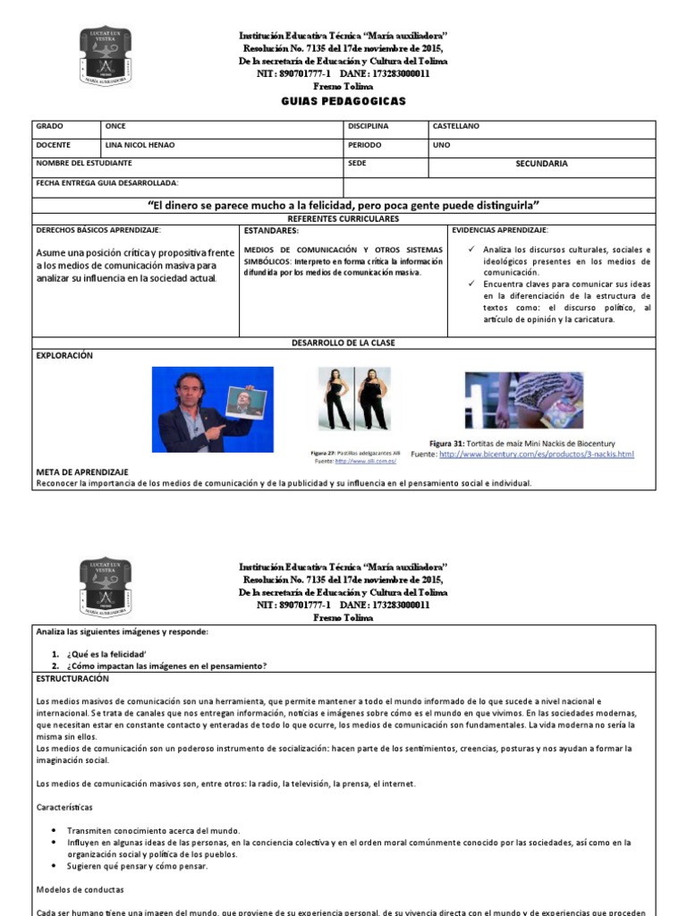 Medios de Comunicación y su Influencia | PDF | Medios de comunicación ...