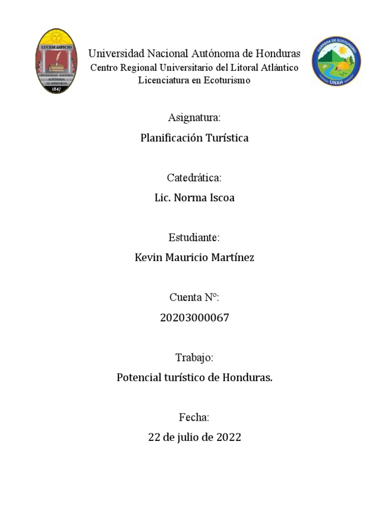 Potencial Turistico de Honduras | PDF | Honduras | Turismo Potencial Turistico de Honduras | PDF | Honduras | Turismo