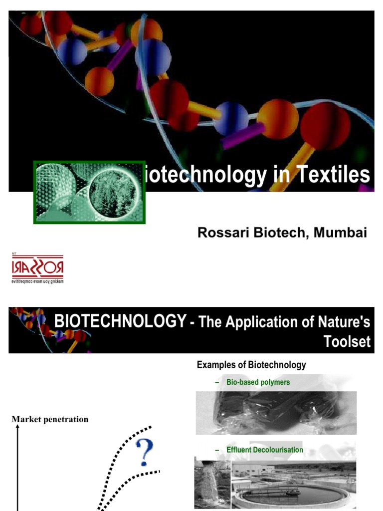 Biotechnology in Textiles 240305 | PDF | Cellulose | Hydrolysis