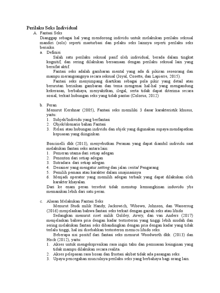 Perilaku Seks Individual | PDF