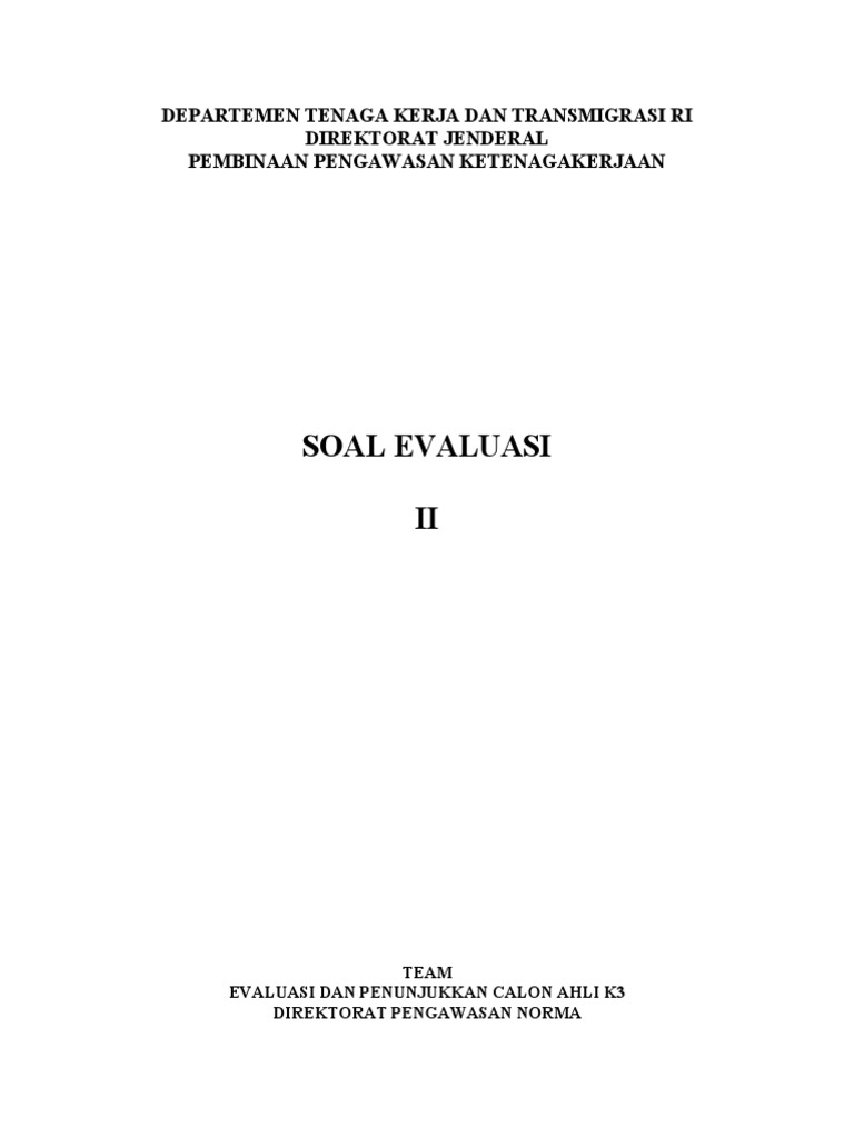 Soal Evaluasi 2 | PDF