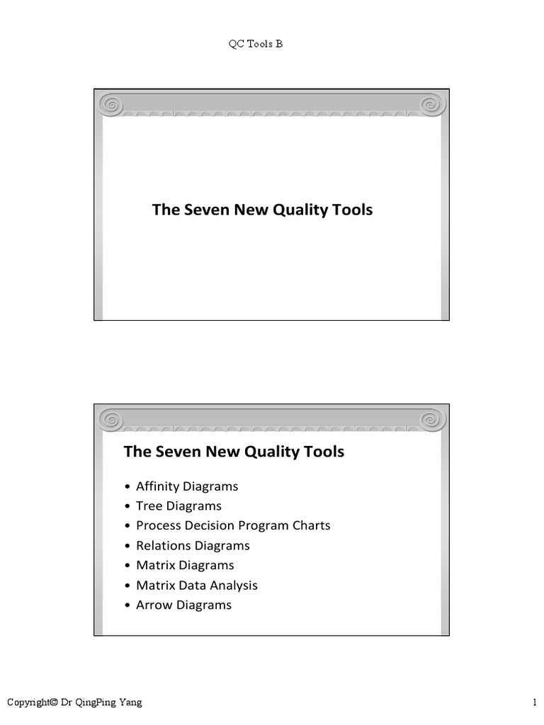The Seven New Quality Tools | PDF | Matrix (Mathematics) | Data Analysis