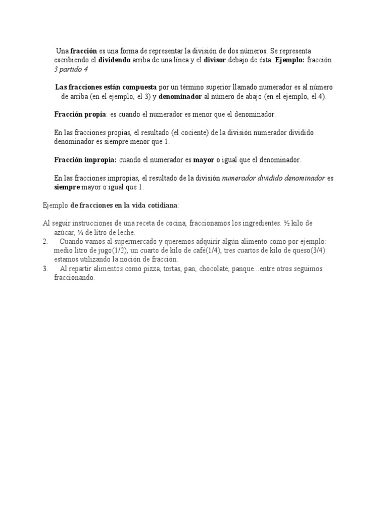 Introducción a las Fracciones y Usos | PDF | Aritmética | Matemáticas