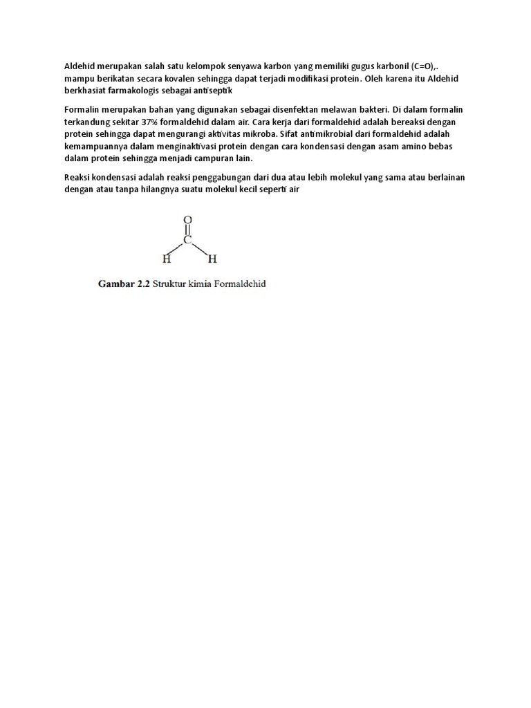 Aldehid Merupakan Salah Satu Kelompok Senyawa Karbon Yang Memiliki ...