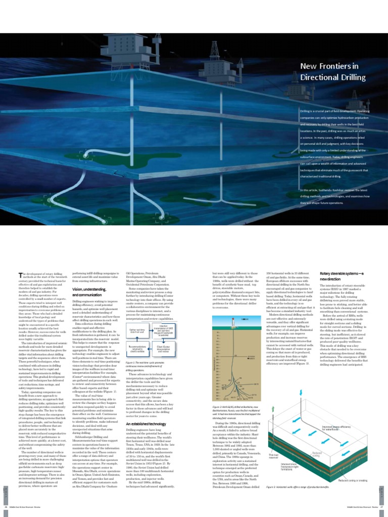 New Frontiers in Directional Drilling | PDF | Oil Well | Petroleum