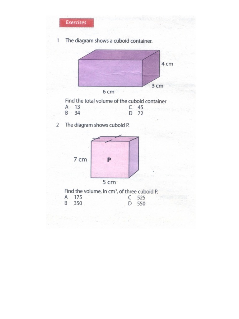 3D Shapes - Volume | PDF