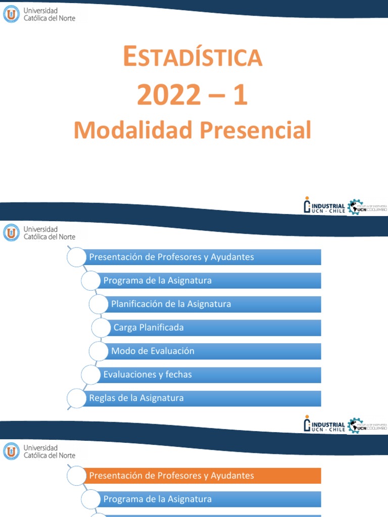 Clase 0 - Presentación Estadistica | PDF | Estadísticas | Ingeniería