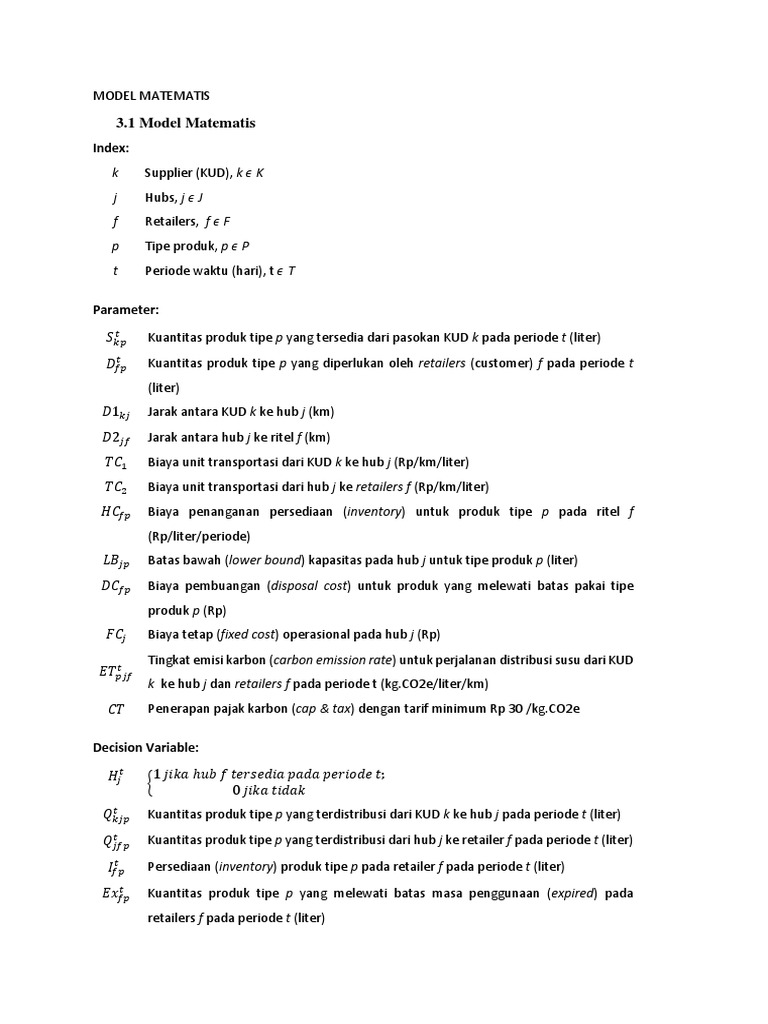 Model Matematis | PDF
