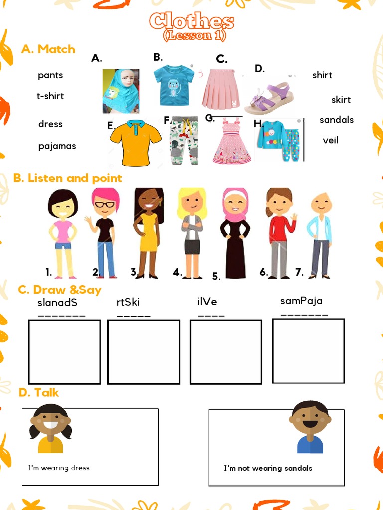 Clothe and Accessories Lesson 1 | PDF