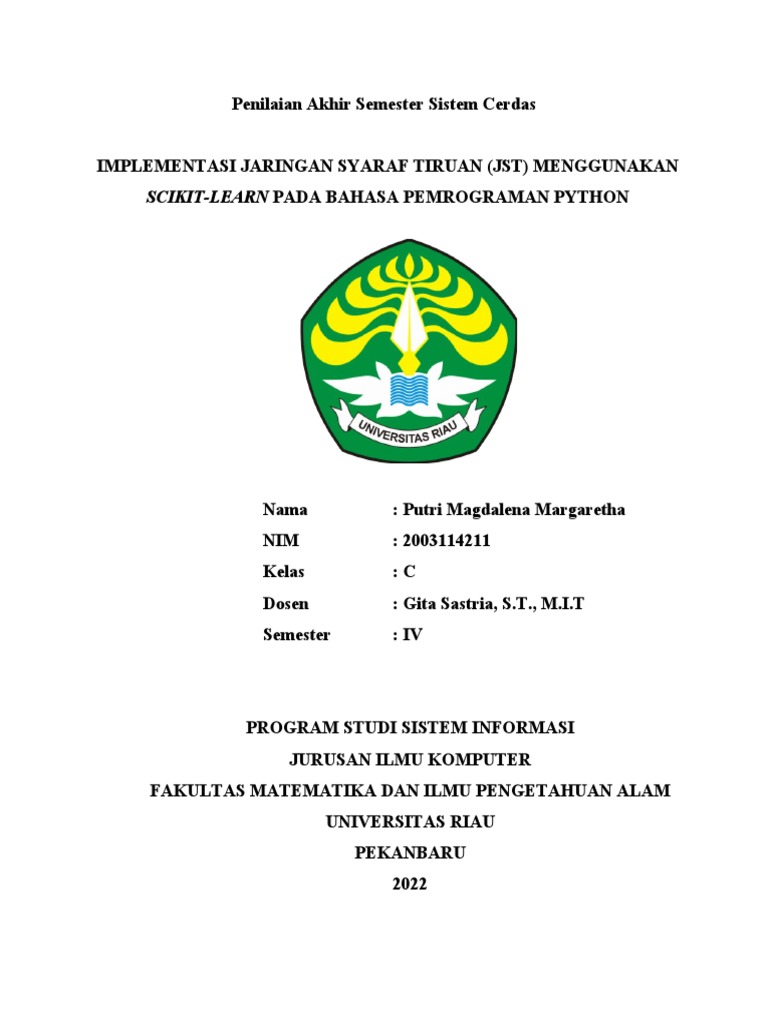 Artikel Ilmiah Laporan Teknis Data - Putri Magdalena Margaretta | PDF