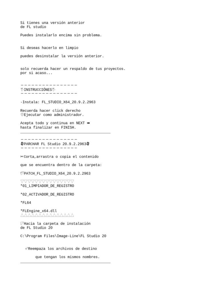 Instrucción FL Studio 20.9.2.2963 | PDF