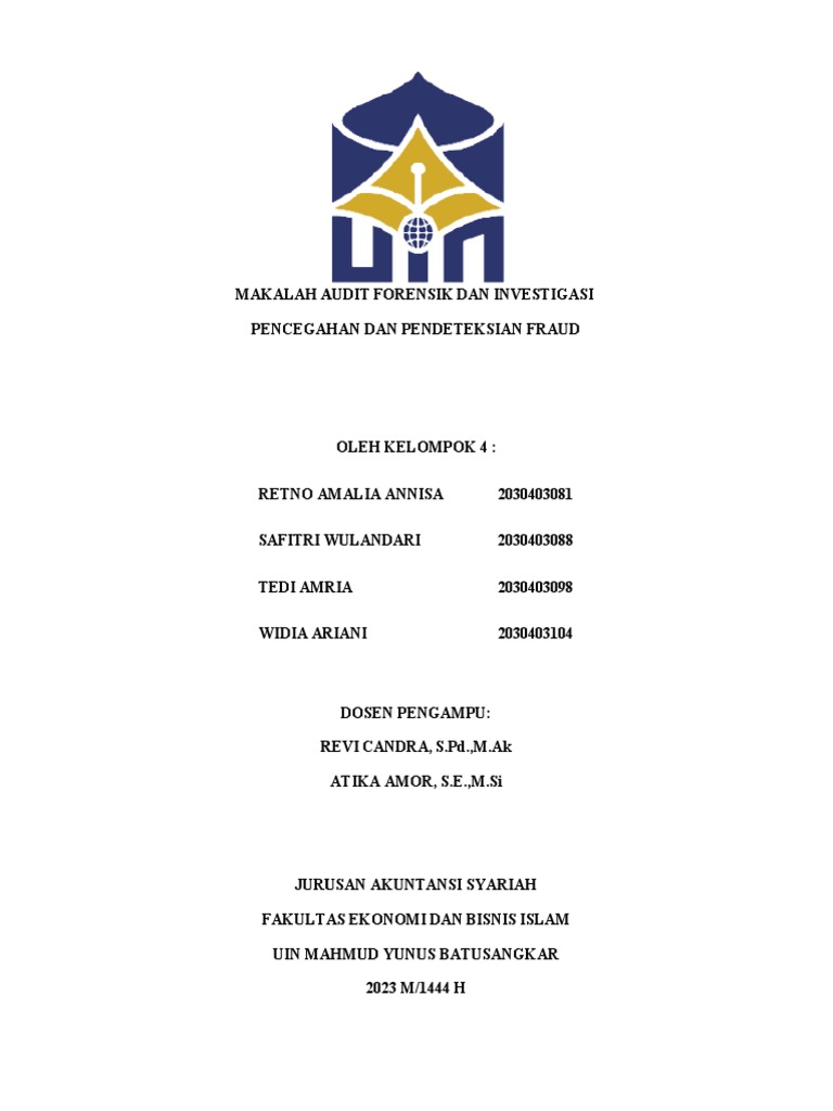 Makalah AFI Kelompok 4 | PDF