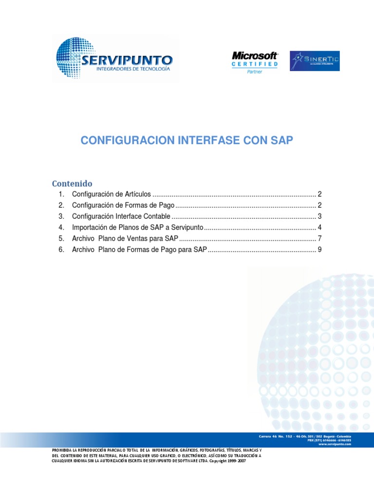 Configuracion Interfaz Sap 2 | PDF | Archivo de computadora | Programa ...