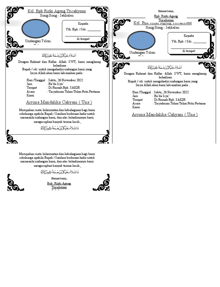 Undangan Telon-Telon 2 | PDF