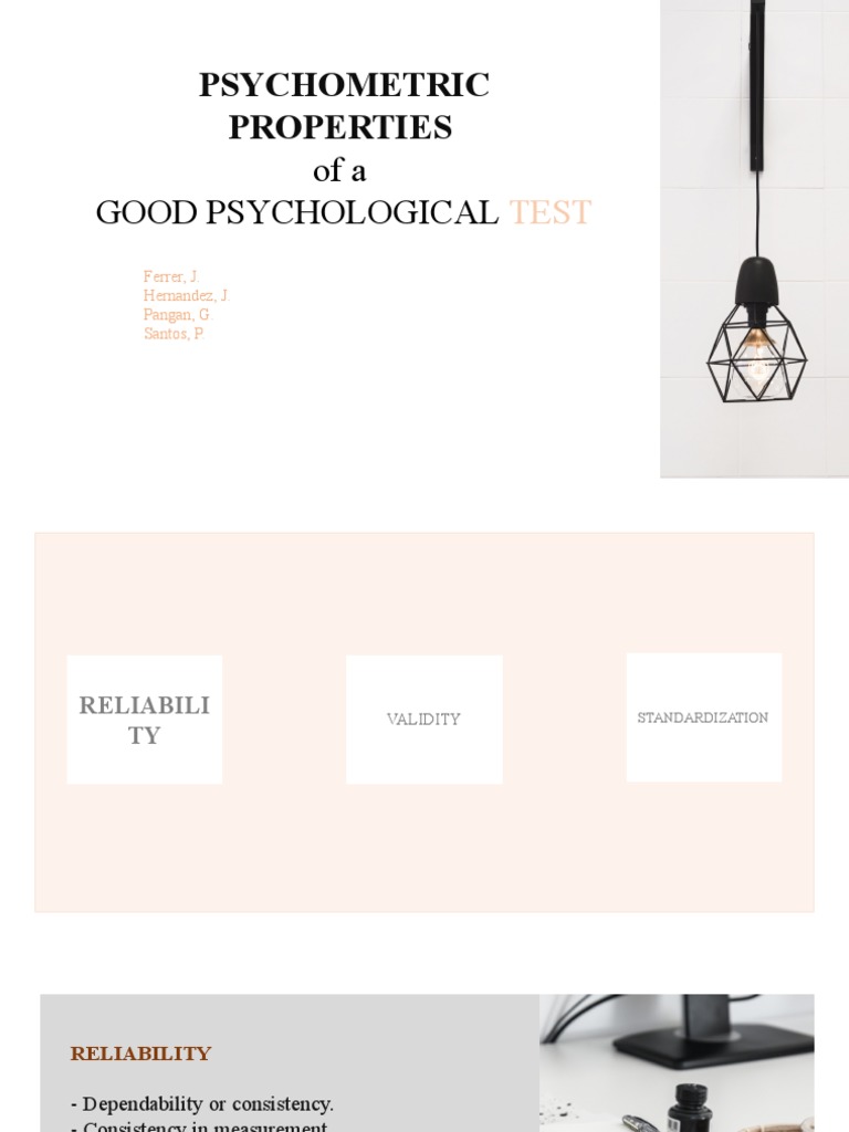 Good Psychometric Properties | PDF | Validity (Statistics) | Variance