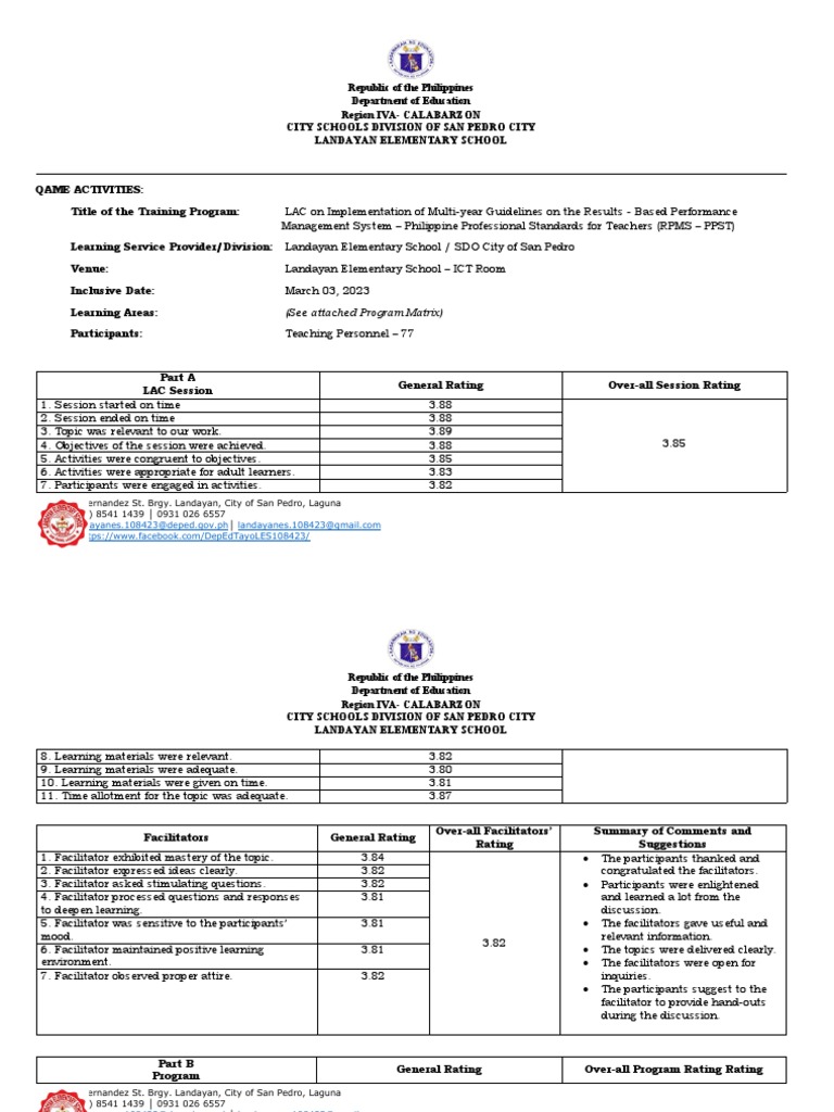 Qame Results | PDF | Learning | Change