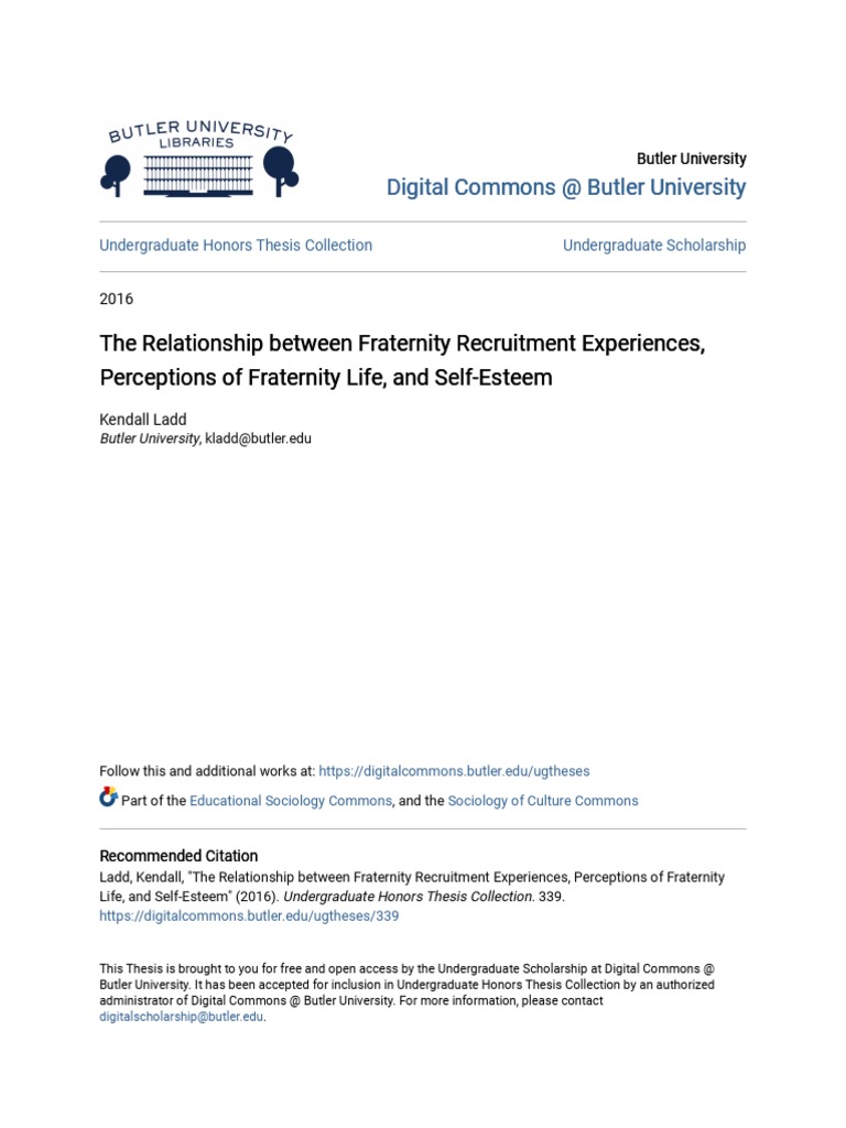 The Relationship Between Fraternity Recruitment Experiences Perc | PDF ...