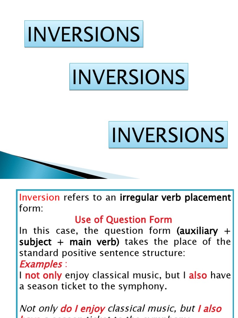 inversions-in-english-1227710379658005-8 | PDF | Question | Cognitive ...