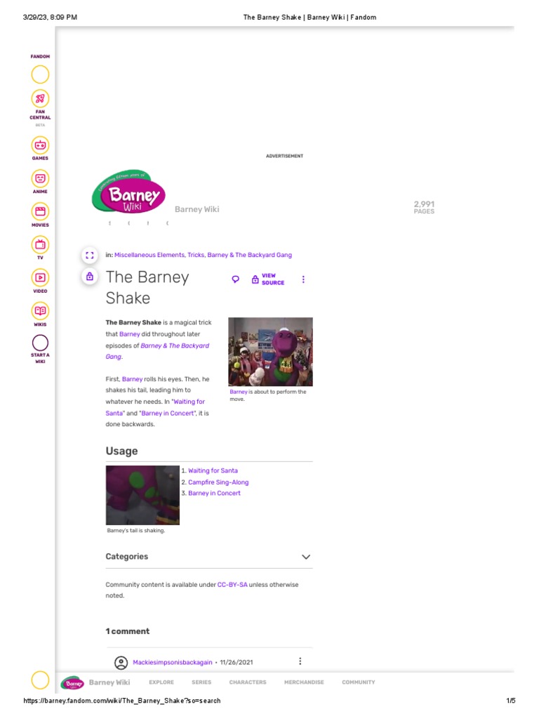 Barney's Magical Tail Trick | PDF | Fandom