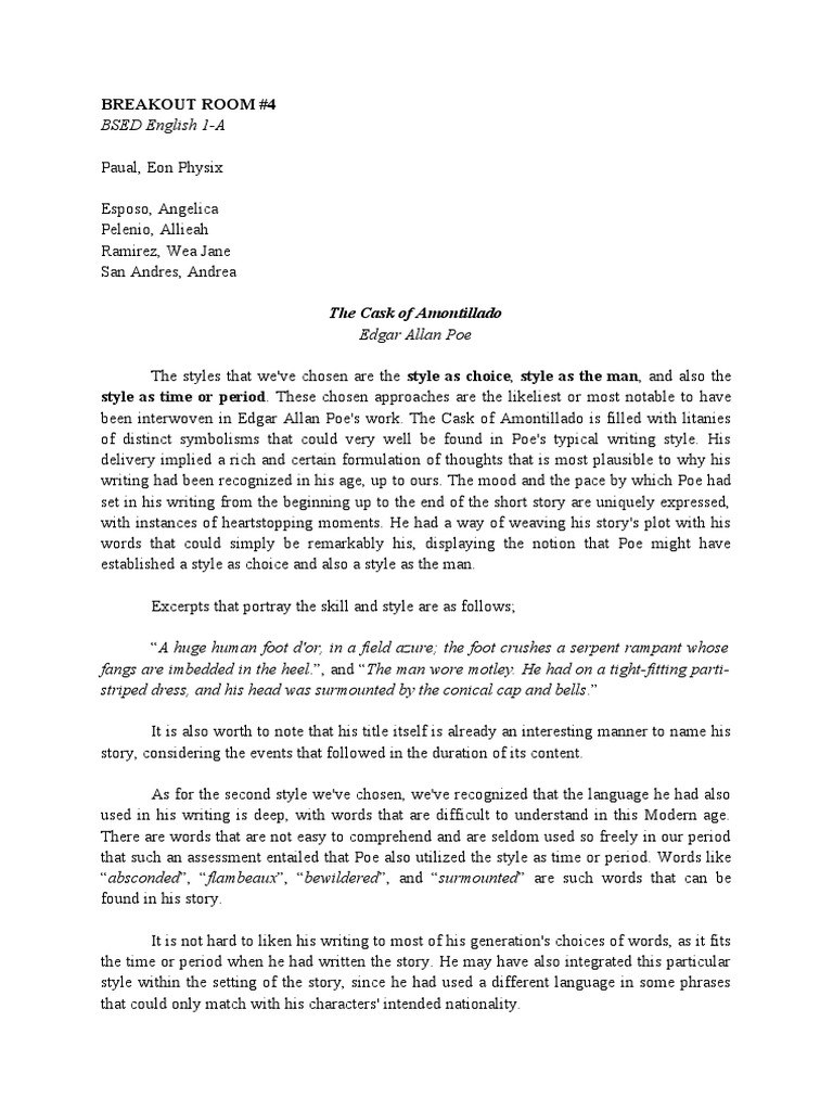 BREAKOUT #4 - EN 401 - BSED English 1-A | PDF