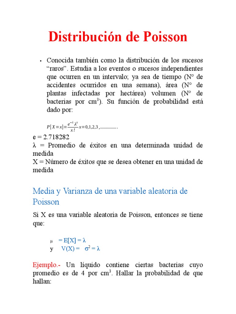 Distribución de Poisson | PDF