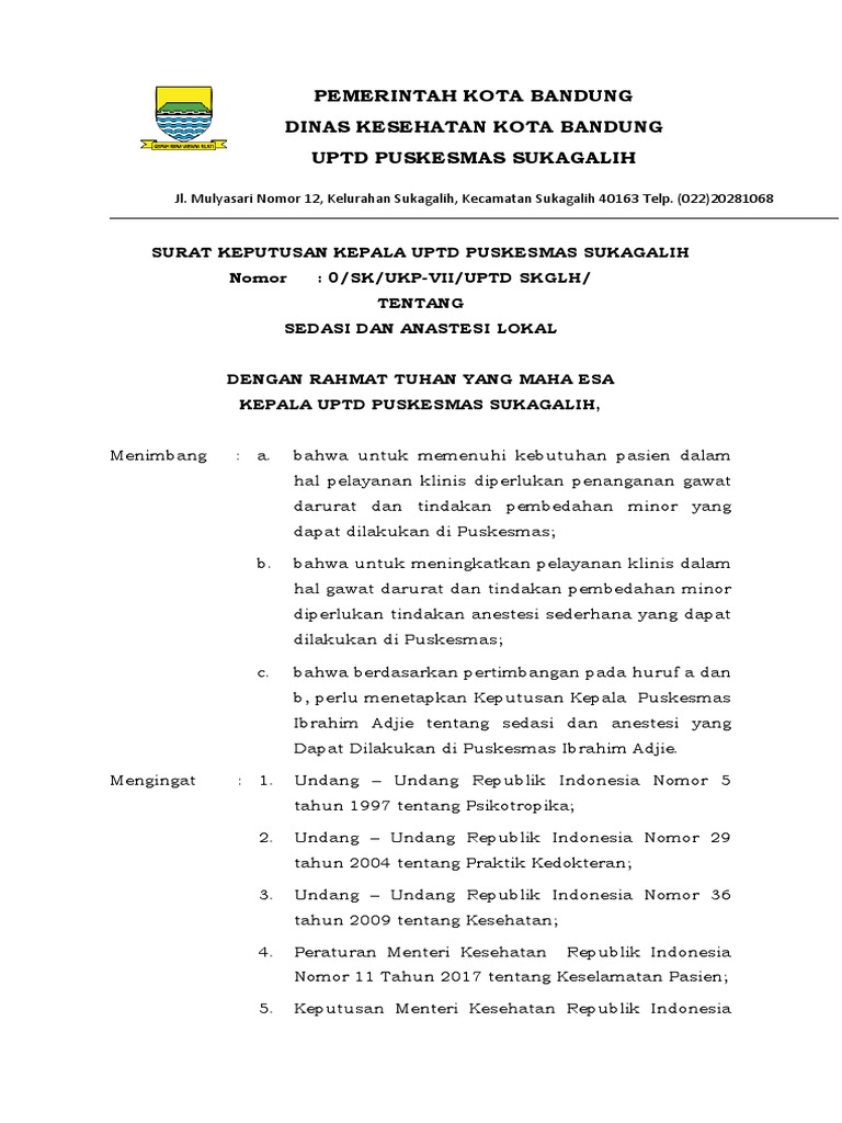 18 Jenis Sedasi Dan Anestesi Lokal | PDF