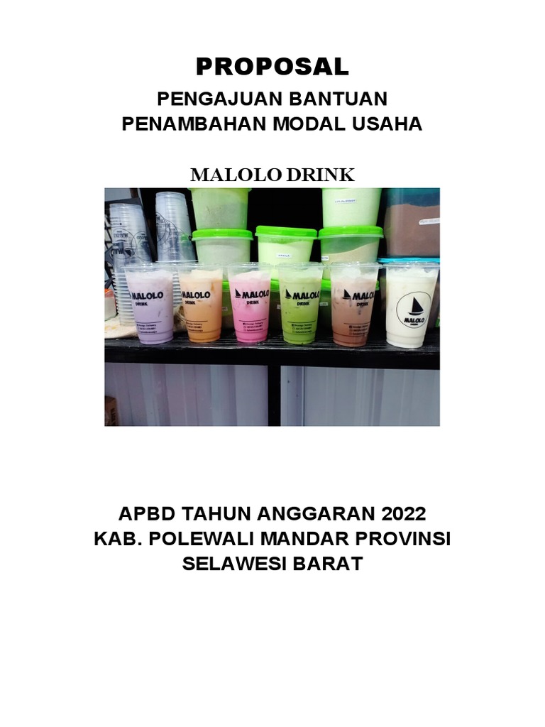 Proposal Usaha Minuman Kekinian | PDF Proposal Usaha Minuman Kekinian | PDF