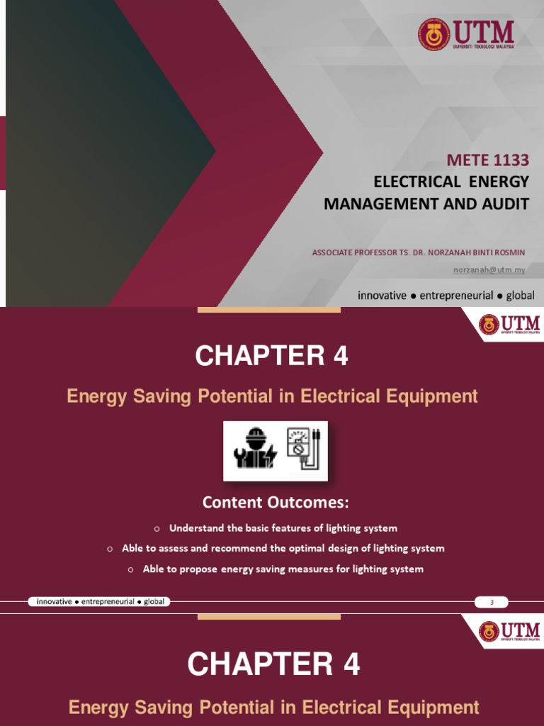 Electrical Energy Management and Audit: METE 1133 | PDF | Lighting ...