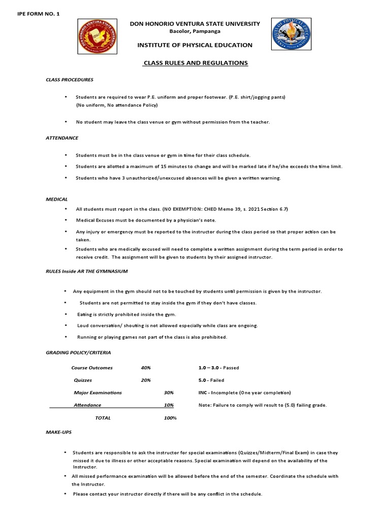 Ipe Form 1 | PDF | Teachers | Physical Education