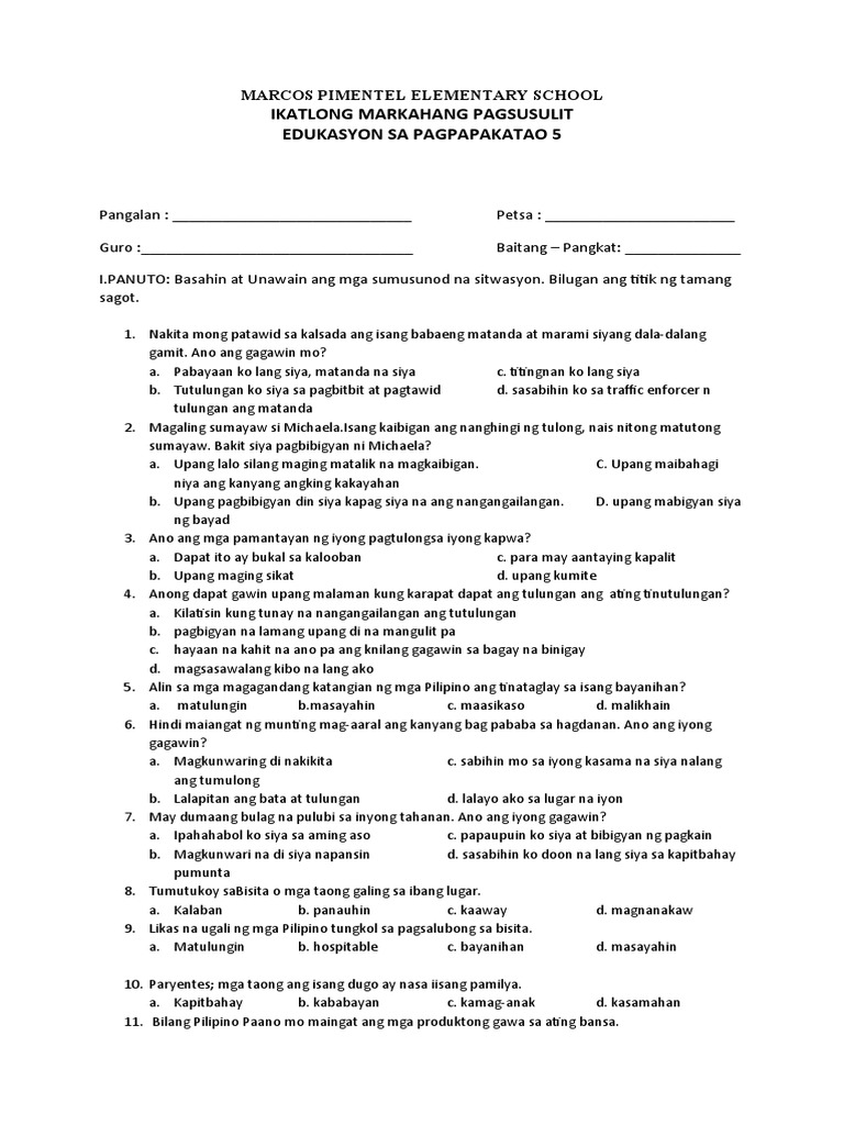 PT - Esp 5 - Q3 | PDF