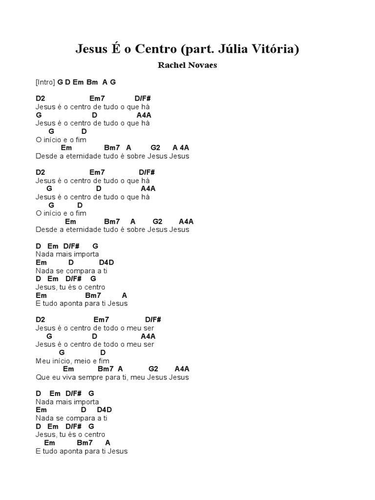 Jesus: O Centro de Tudo na Música | PDF