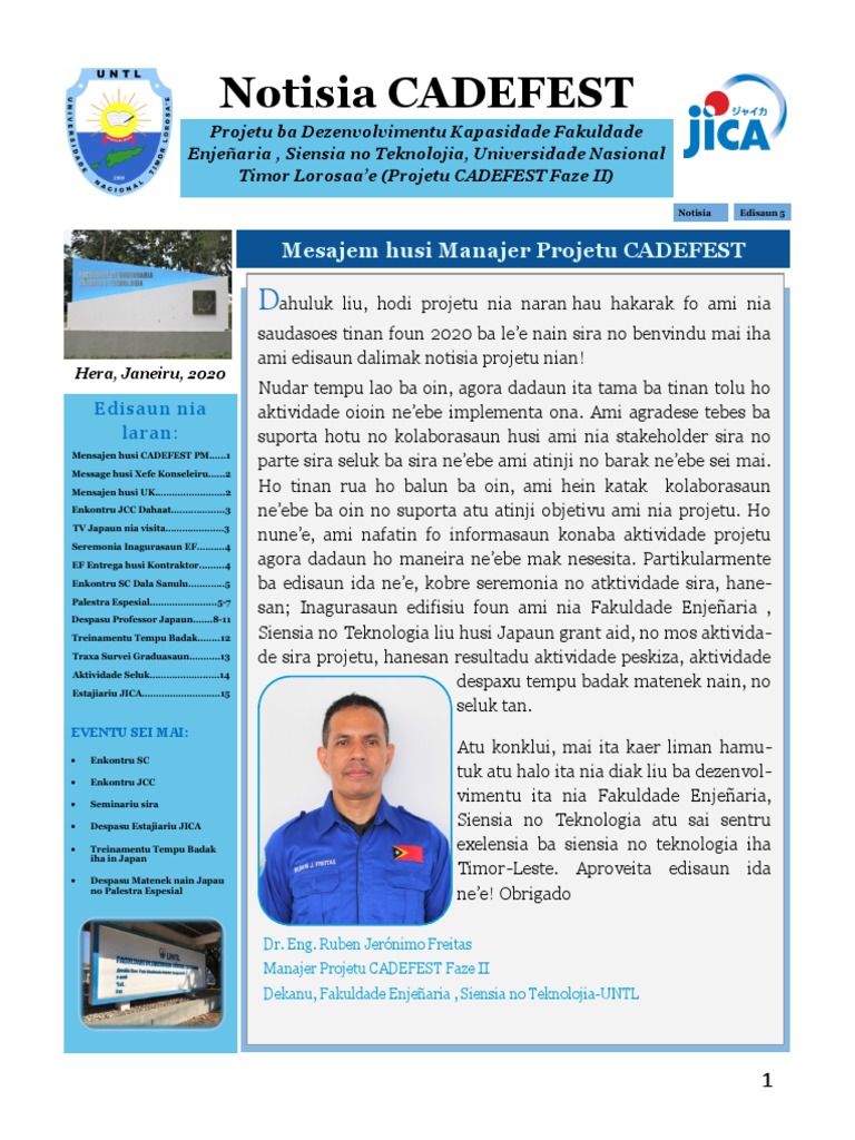 Newsletter V5 (Tetum) | PDF | Art